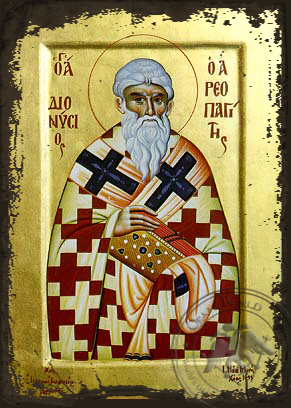 Saint Dionysius the Areopagite - Aged Byzantine Icon | OramaWorld.com