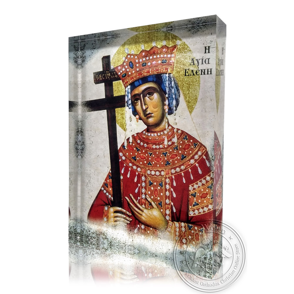 Saint Eleni - Diaphanous Byzantine Icon | OramaWorld.com