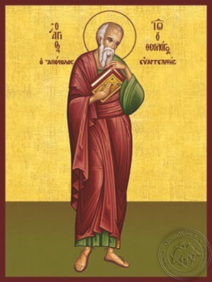 Apostle and Evangelist Saint John the Theologian Full Body - Hand Painted Icon | OramaWorld.com