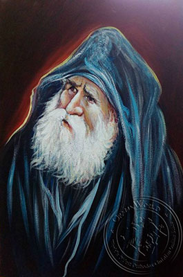 Saint Paisios - Reproduction of Original Modern Icon - OramaWorld.Com