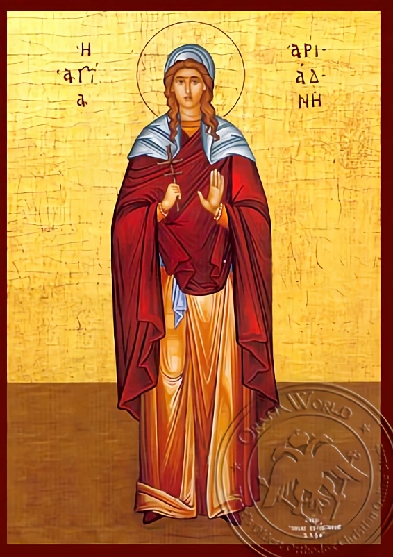 Saint Ariadne Full Figure - Hand-Painted Icon | OramaWorld.com
