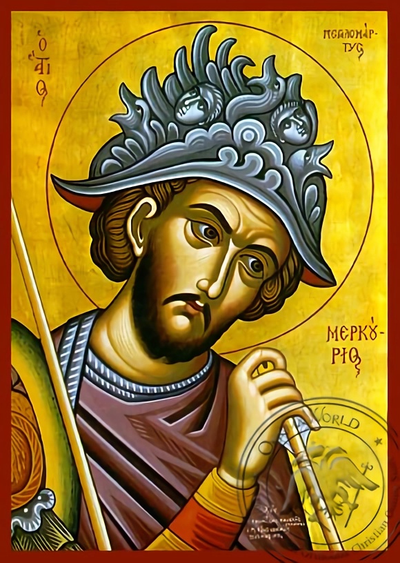 Saint Mercurios - Hand-Painted Icon | OramaWorld.com