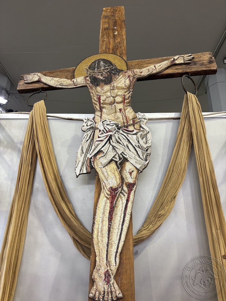 Crucifix - Mosaic Icon | OramaWorld.com