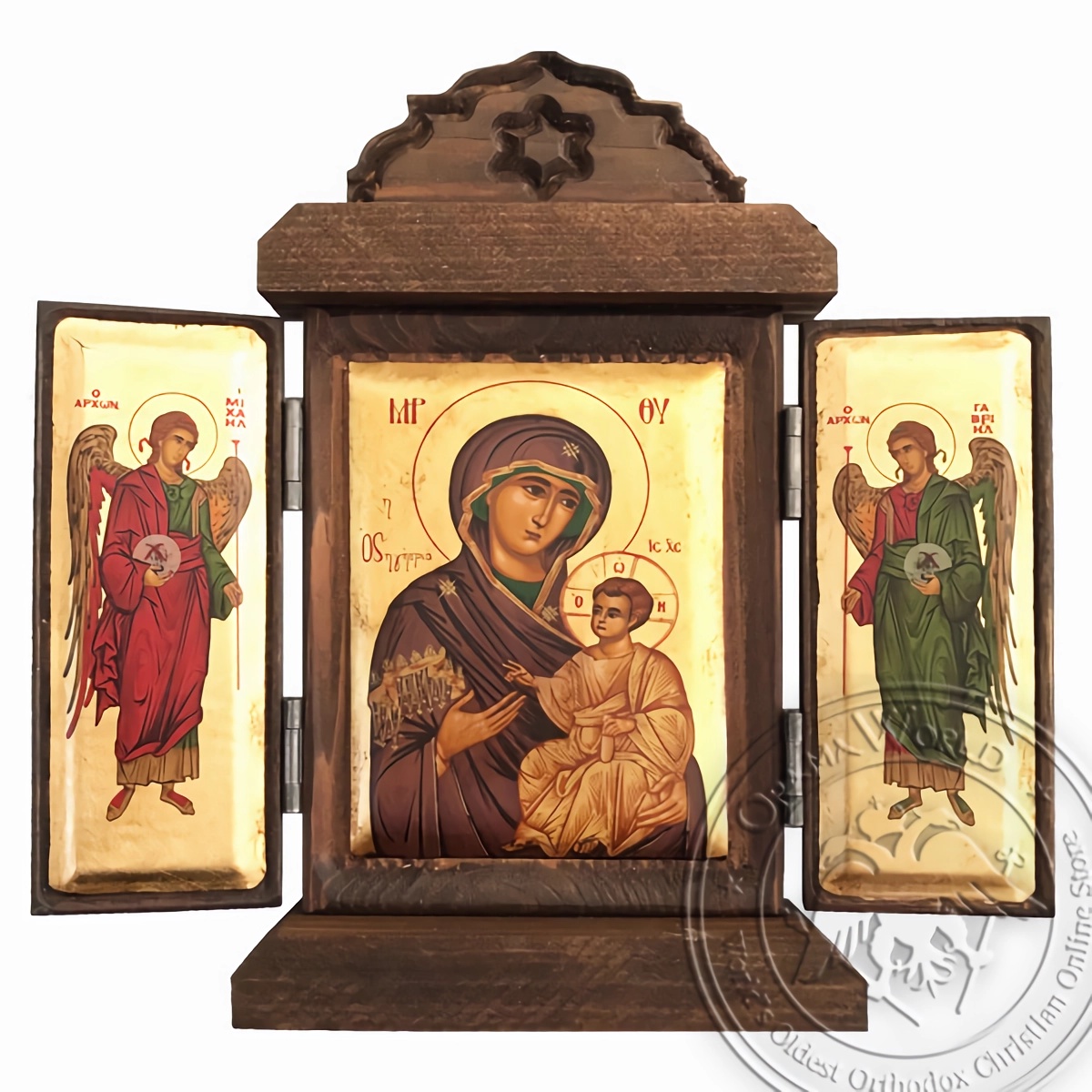 Virgin Mary - Silk Printed Triptych | OramaWorld.com