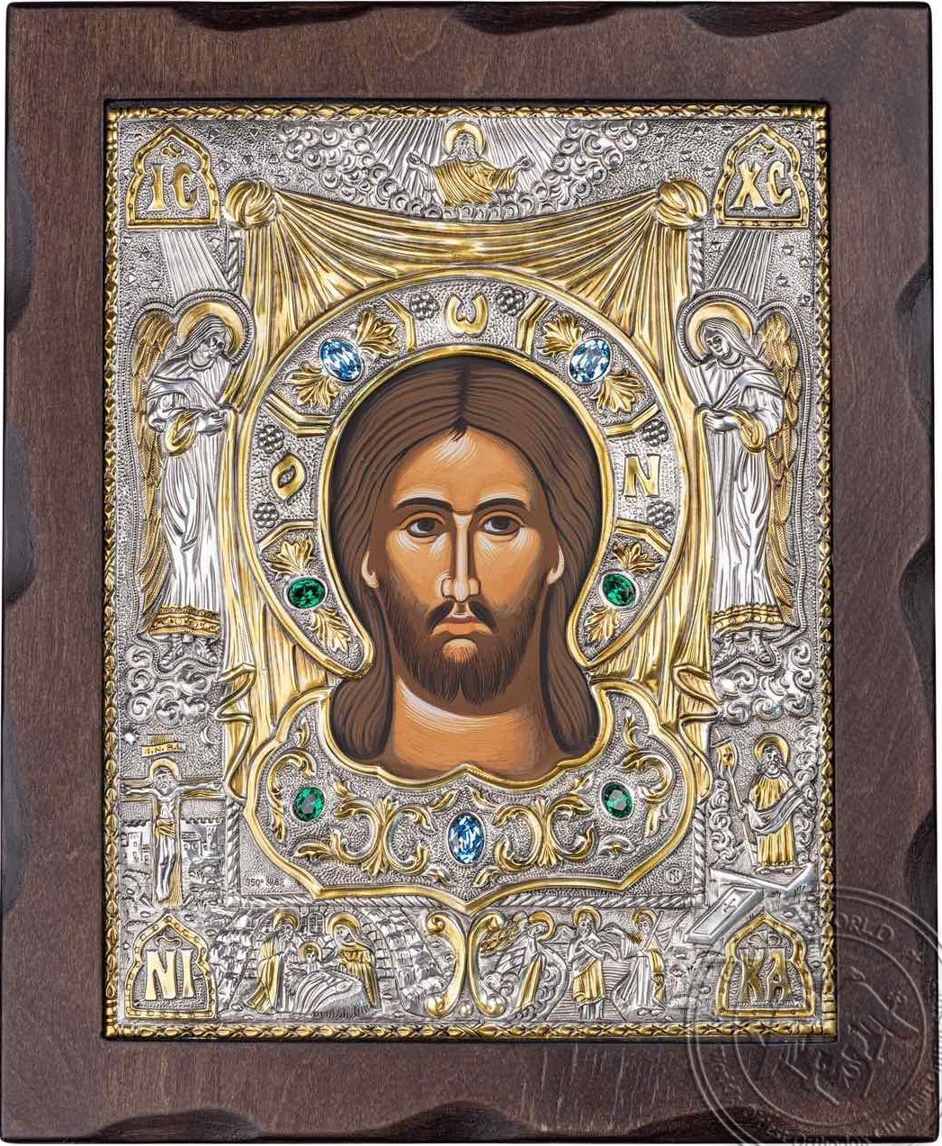 Christ, the Holy Napkin - Silver Icon | OramaWorld.com