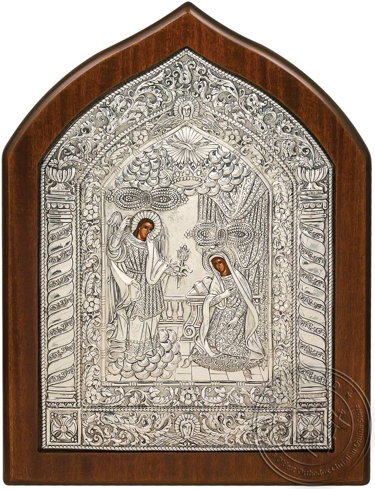 Our Lady the Evangelist of Tinos - Silver Icon | OramaWorld.com