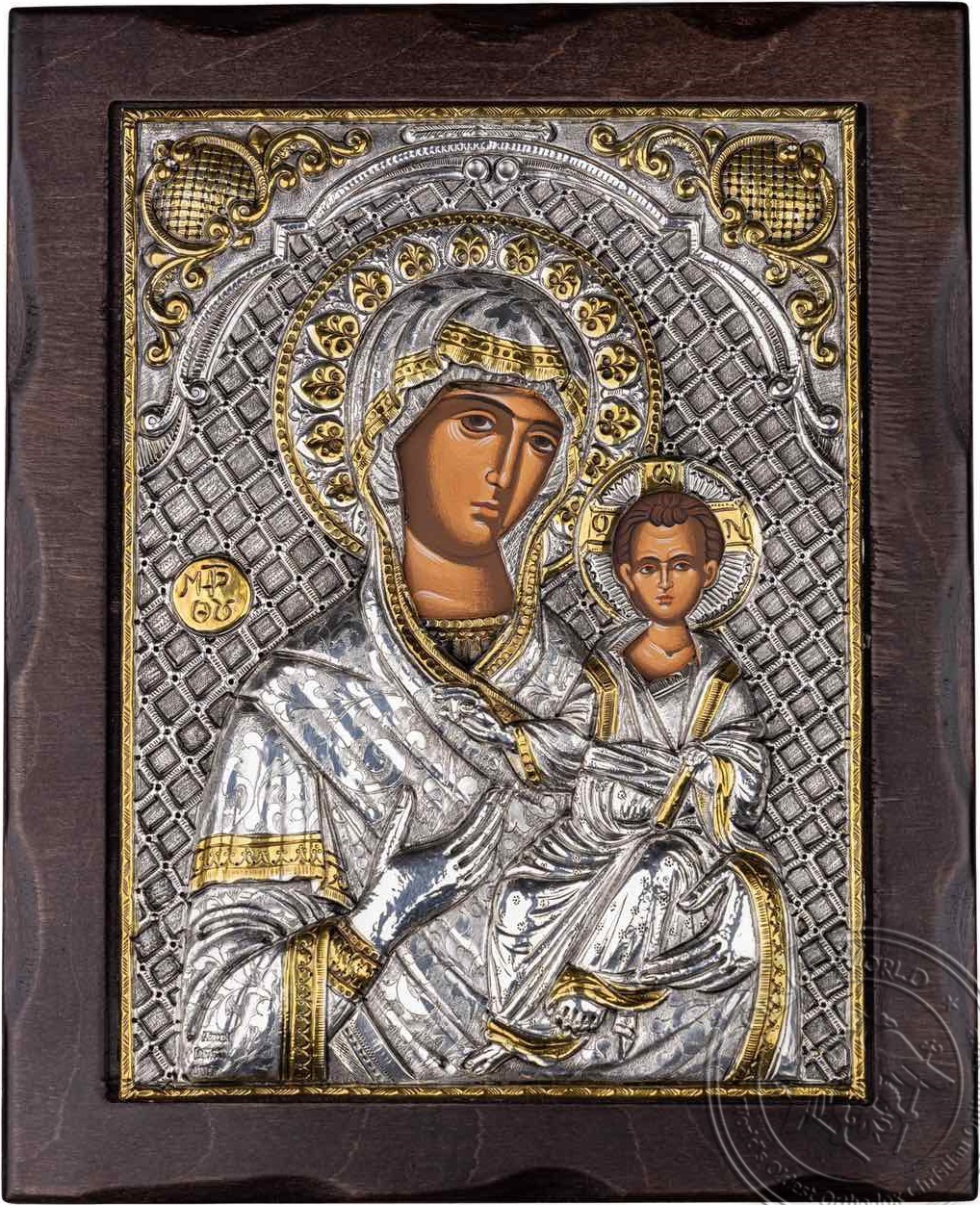 Panagia Hodegetria - Silver Icon | OramaWorld.com