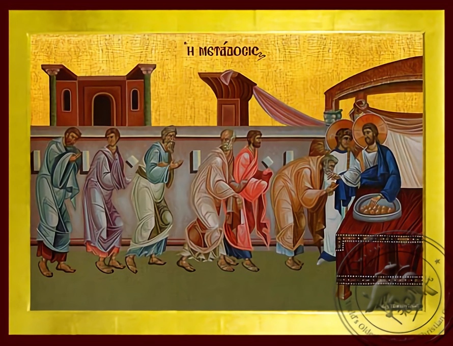 Holy Communion of Bread - Byzantine Icon | OramaWorld.com