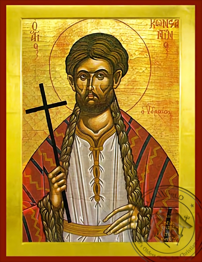 Saint Constantine of Hydra - Byzantine Icon | OramaWorld.com