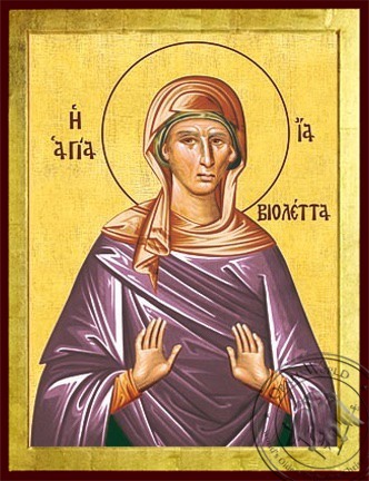 Saint Violet - Byzantine Icon | OramaWorld.com