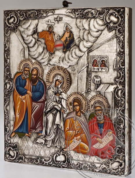 The Holy Trinity - Handmade Silver Icon | OramaWorld.com
