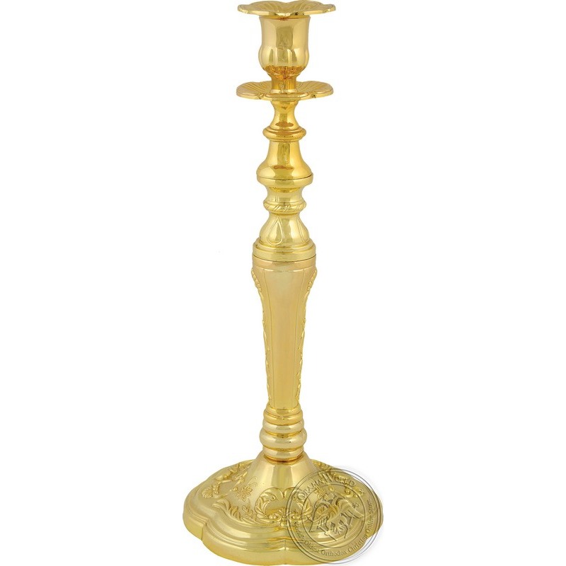 Holy Table Candlestick Gold Plated | OramaWorld.com