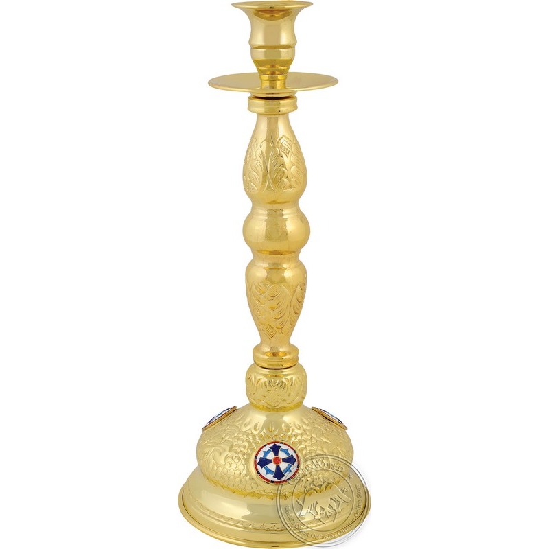 Holy Table Candlestick with Enamel | OramaWorld.com