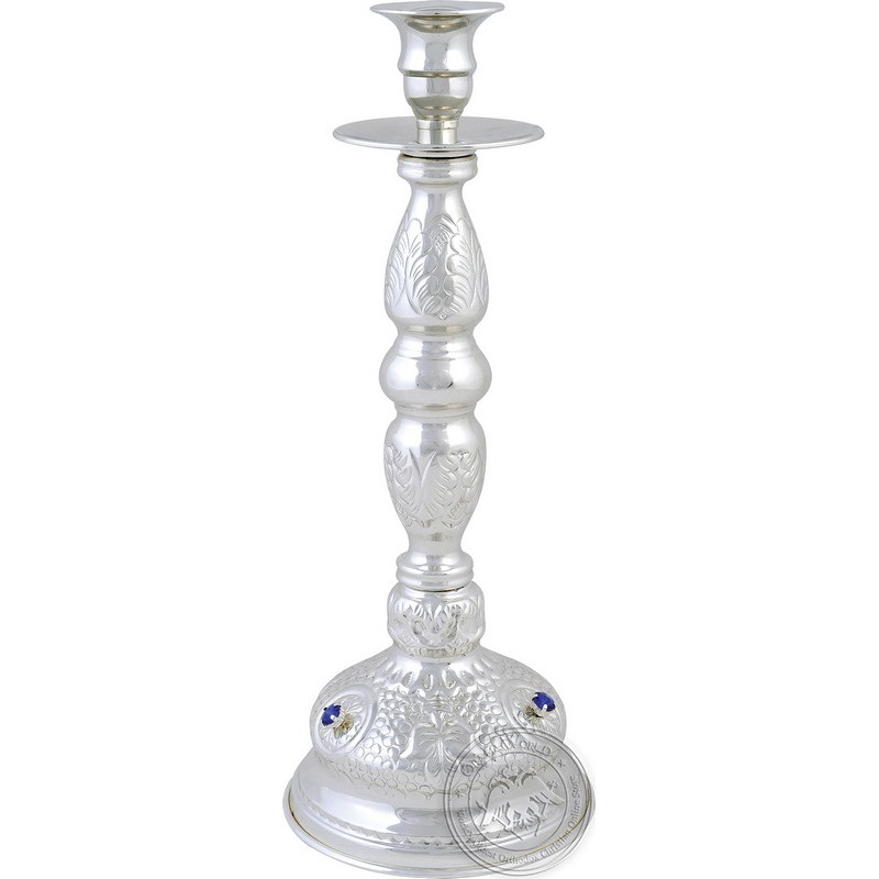 Holy Table Candlestick with Stones | OramaWorld.com