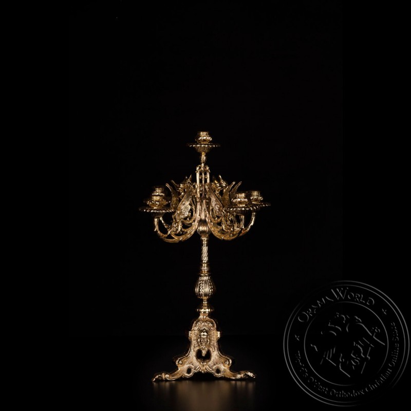 Holy Table Five-Candles Candlestick - 1011-01 | OramaWorld.com