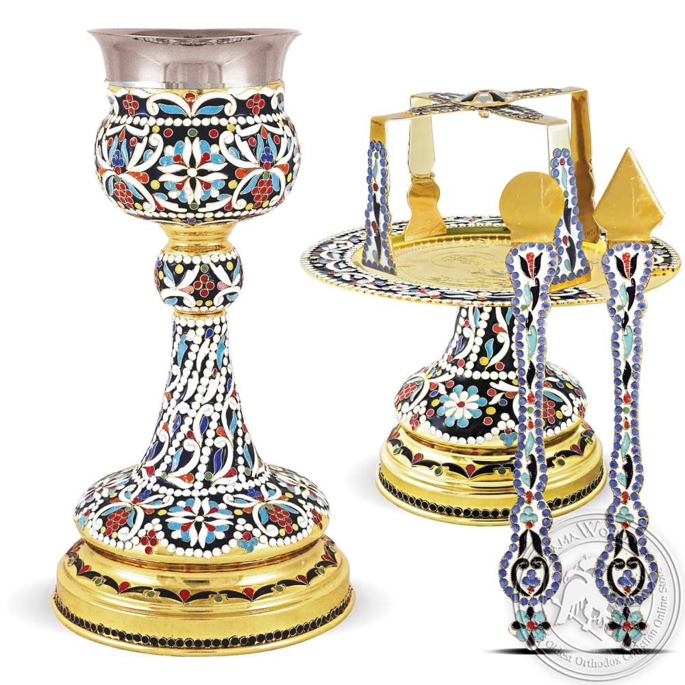 Chalise Set Enamel Byzantine | OramaWorld.com