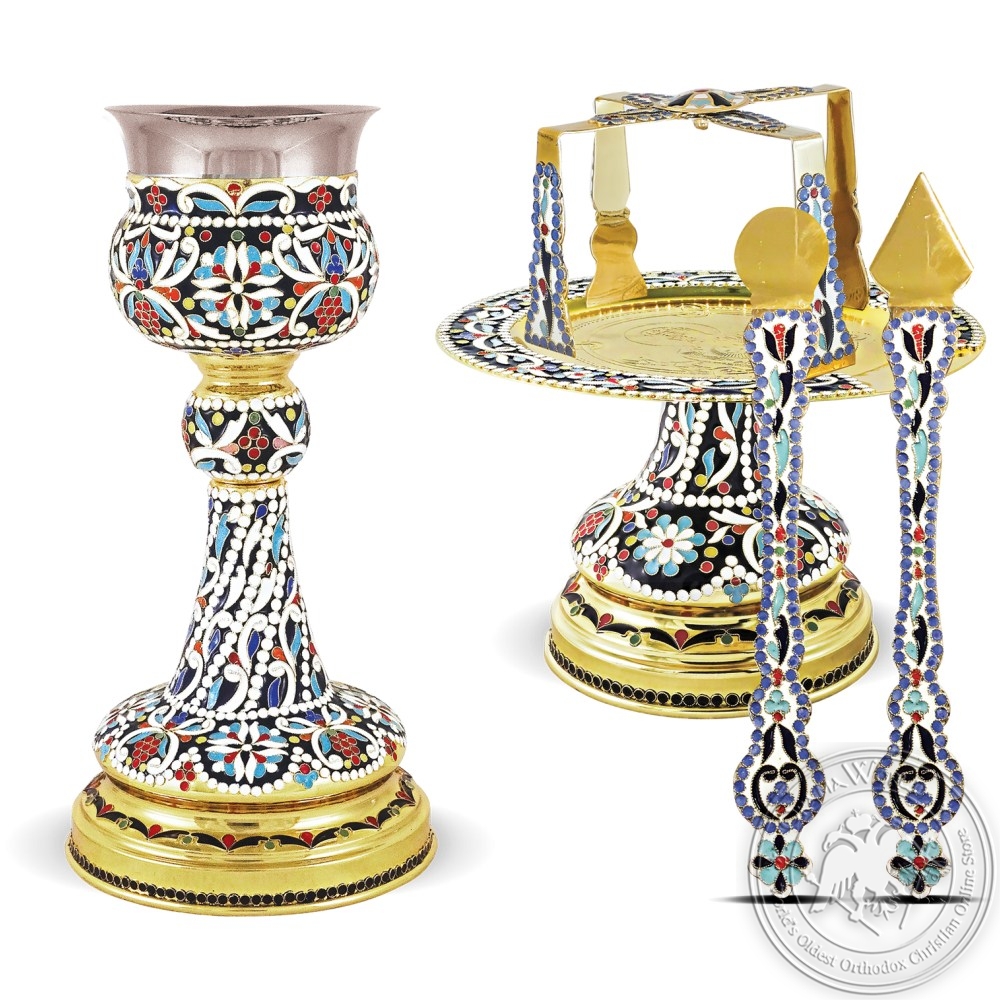 Chalise Set Enamel Byzantine | OramaWorld.com