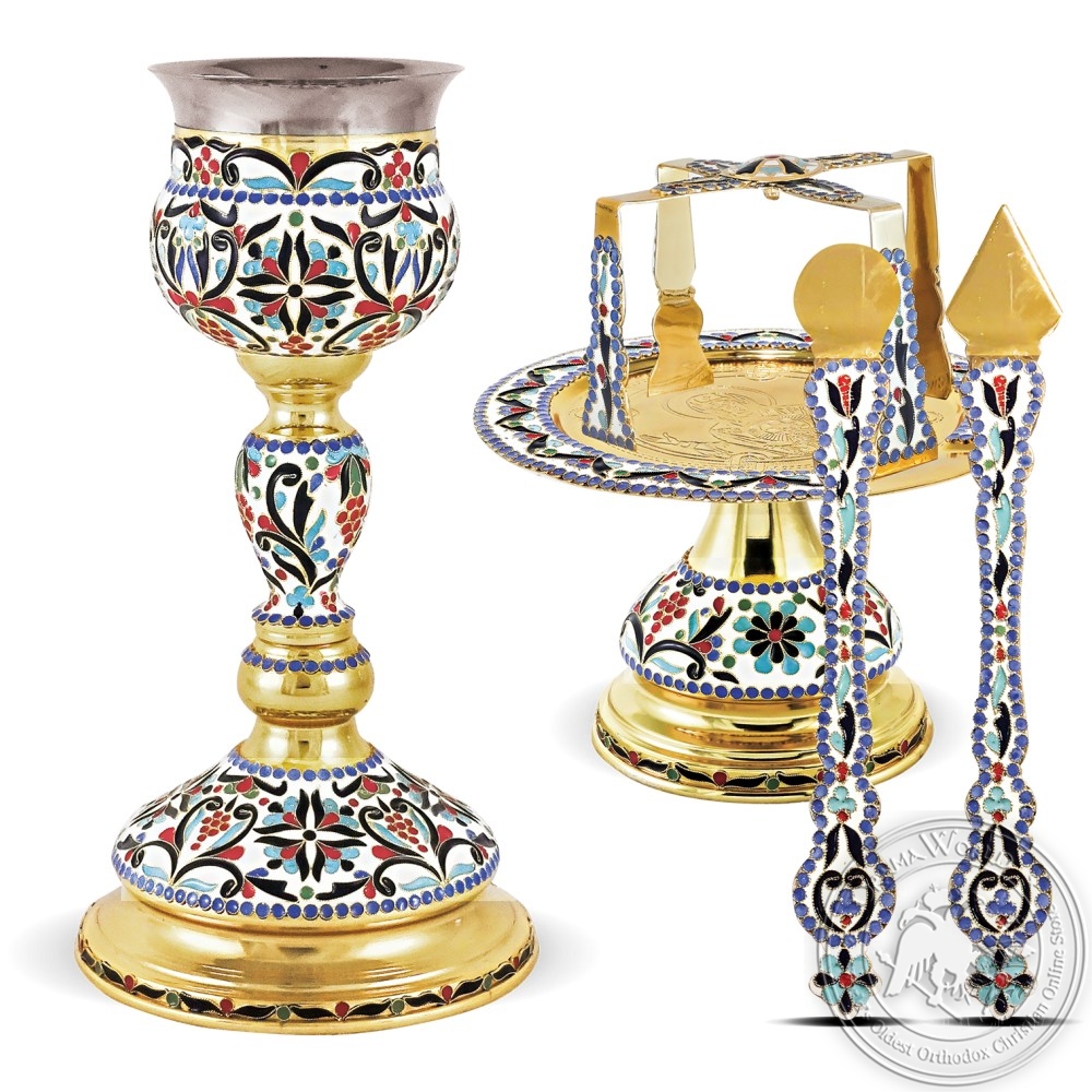 Chalise Set Enamel Byzantine | OramaWorld.com