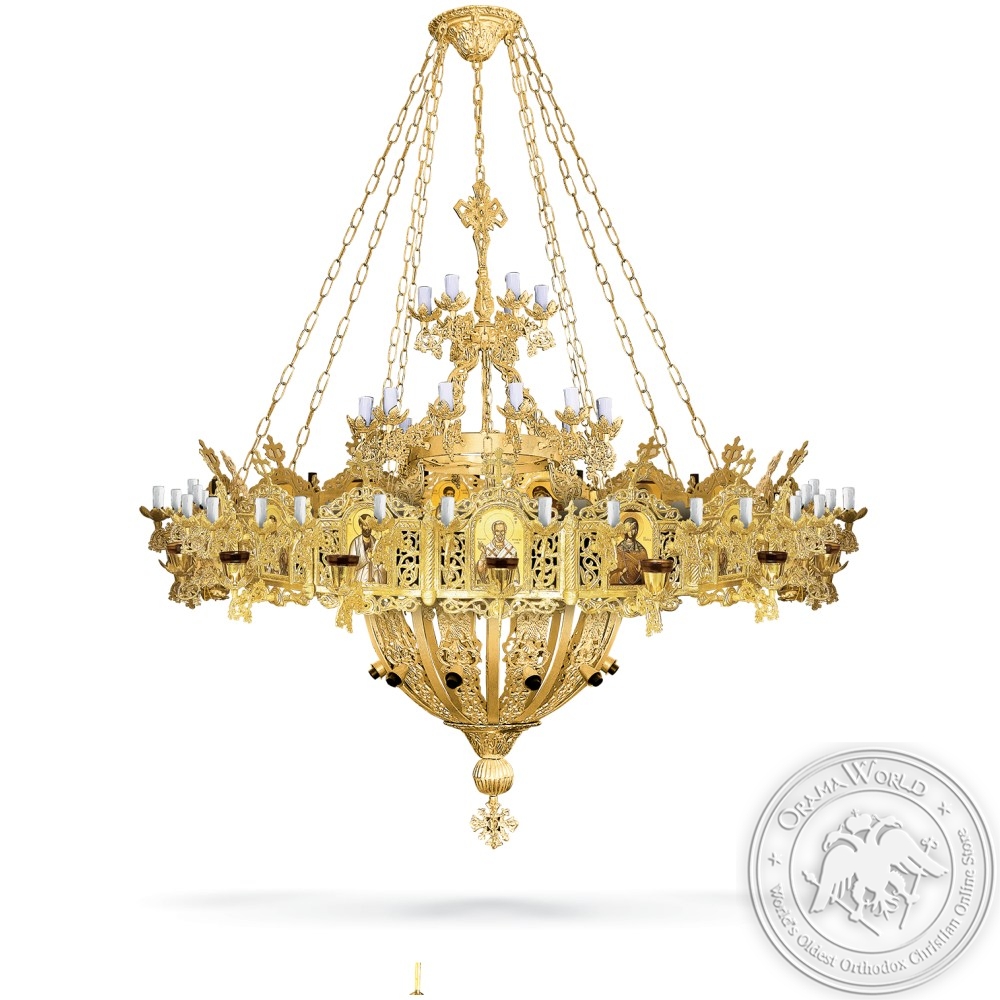 Aluminium Chandelier and Choros Gold Plated - 95 Lights | OramaWorld.com