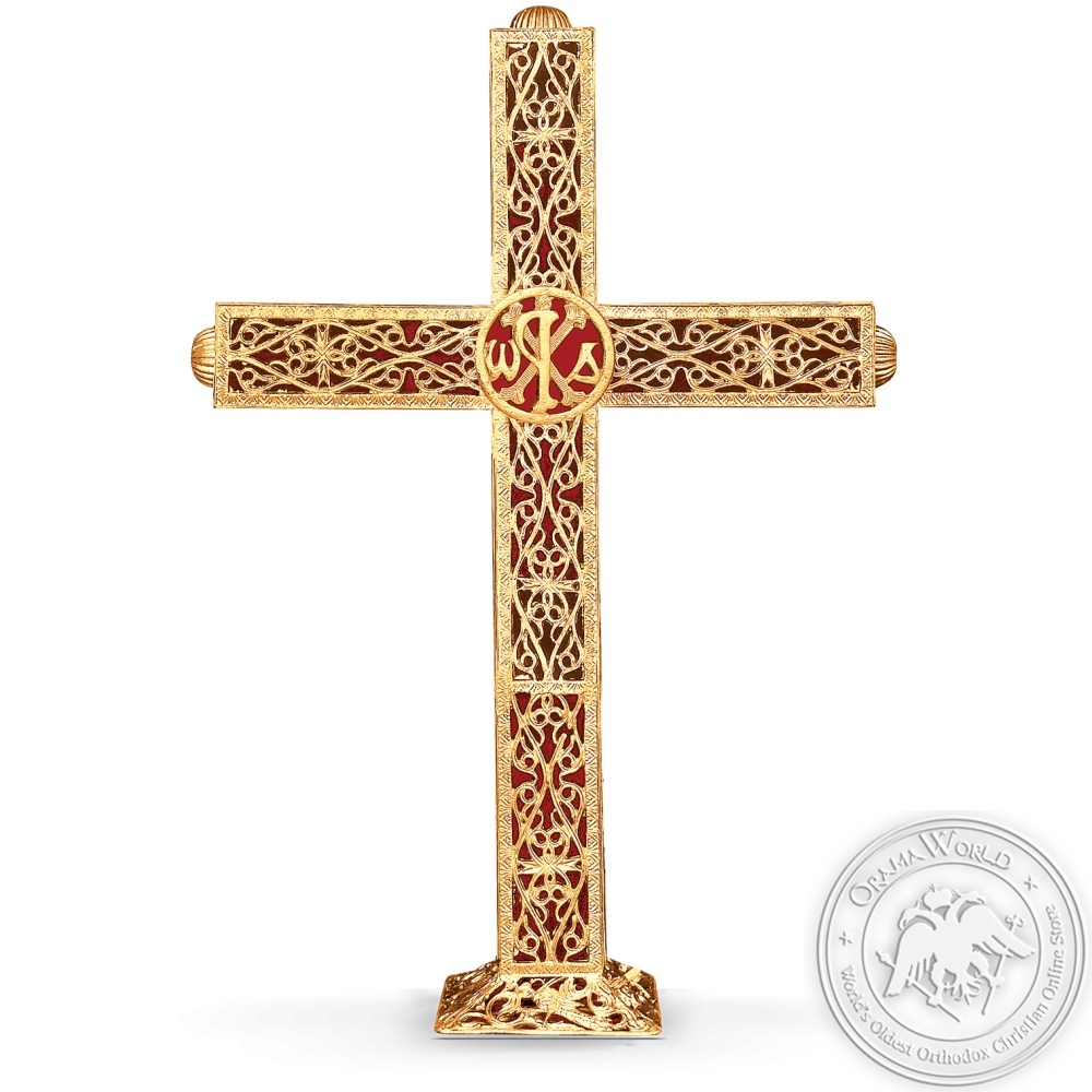 Dome Cross Aluminum Gold Plated | OramaWorld.com
