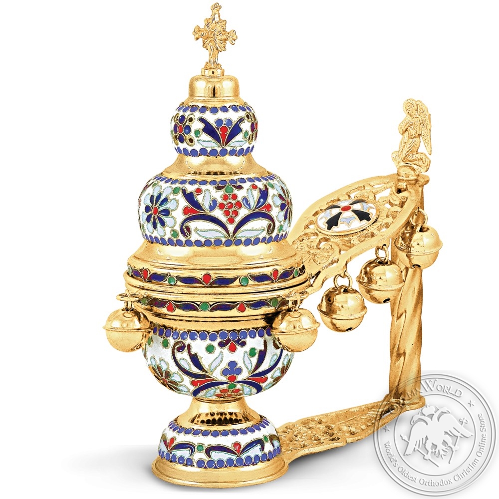 Hand Censer Enamel Athenian | OramaWorld.com