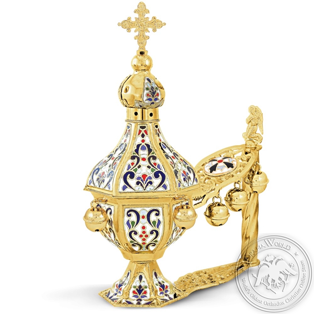 Hand Censer Enamel Patmos | OramaWorld.com