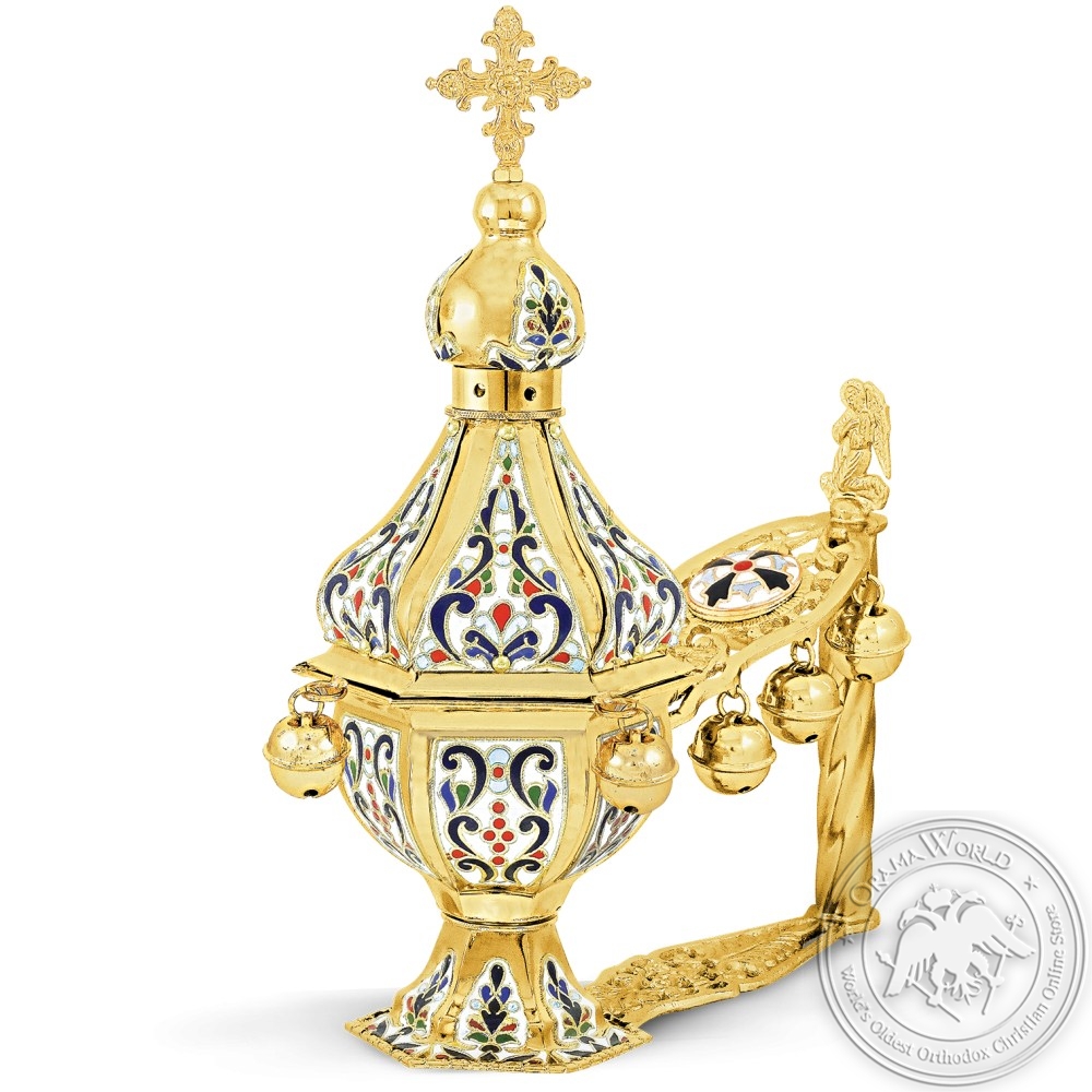 Hand Censer Enamel Patmos | OramaWorld.com