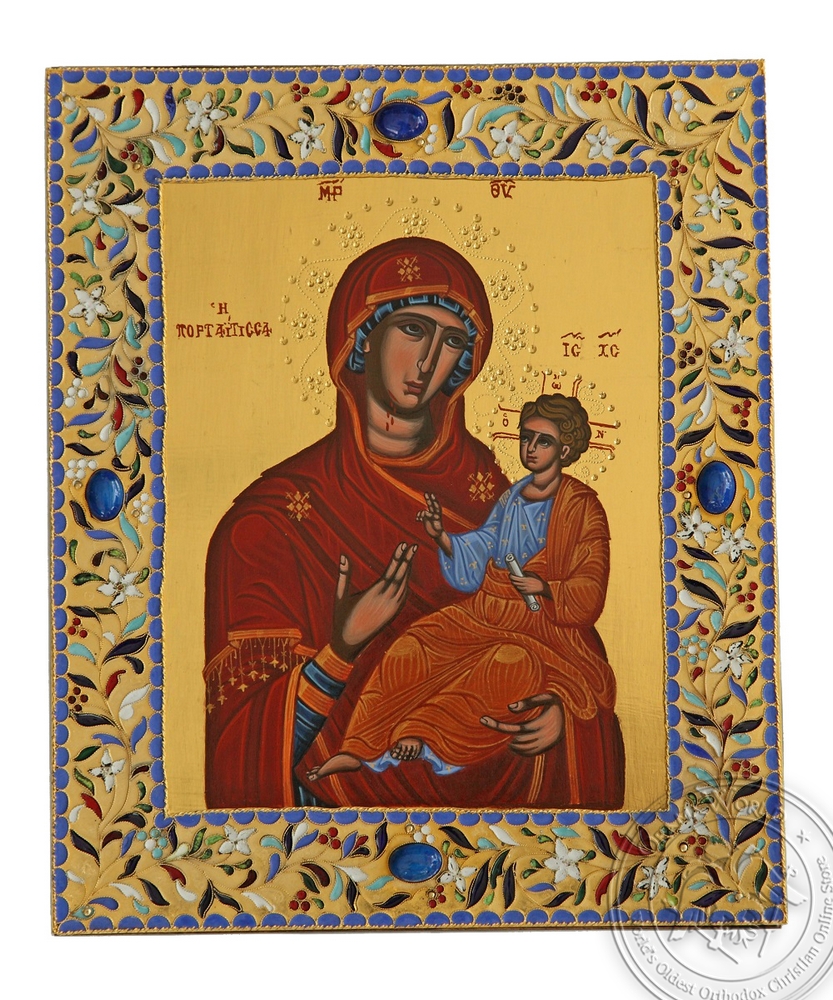 Virgin Mary Portaitissa - Hand-Painted Icon | OramaWorld.com