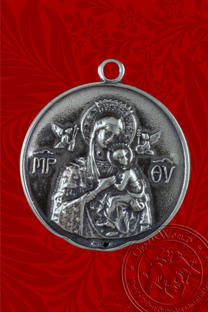 Handmade Silver Pendant - Virgin Mary with Christ | OramaWorld.com