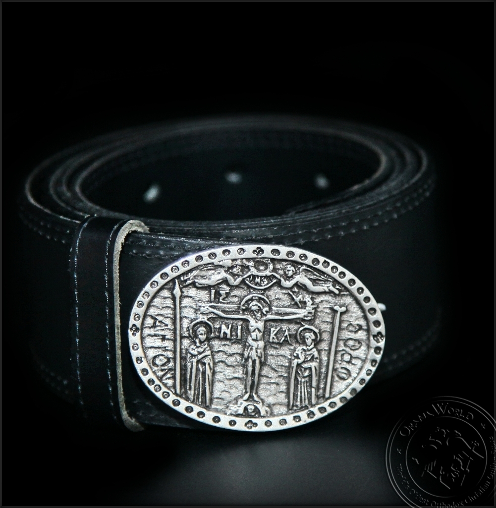 Leather Monk Belt - Crucifix | OramaWorld.com