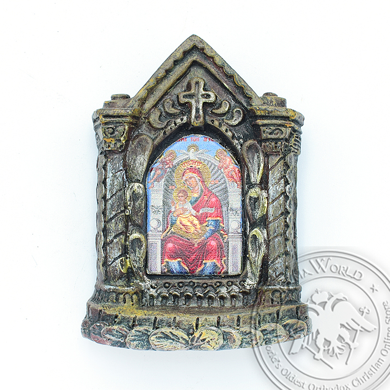Christian Magnet - Chapel with Handmade Icon | OramaWorld.com