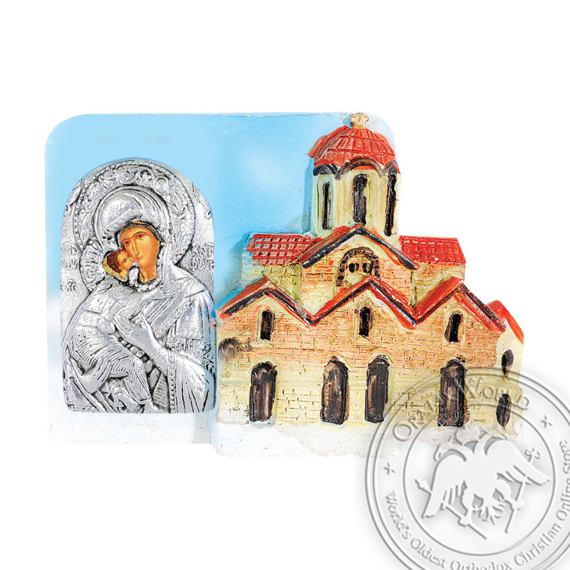 Christian Magnet - Chapel with Metal Icon | OramaWorld.com