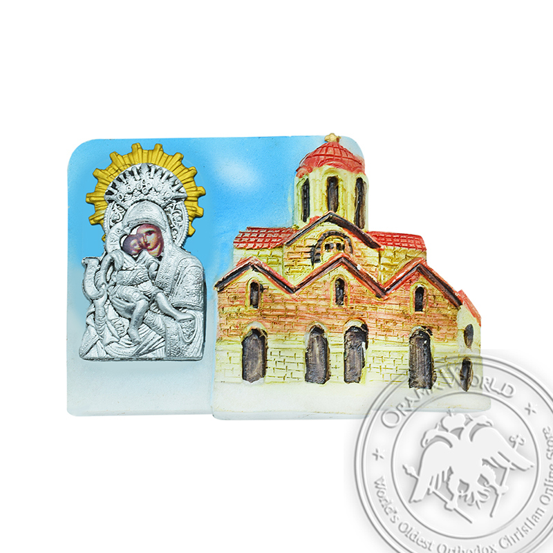 Christian Magnet - Chapel with Metal Icon | OramaWorld.com