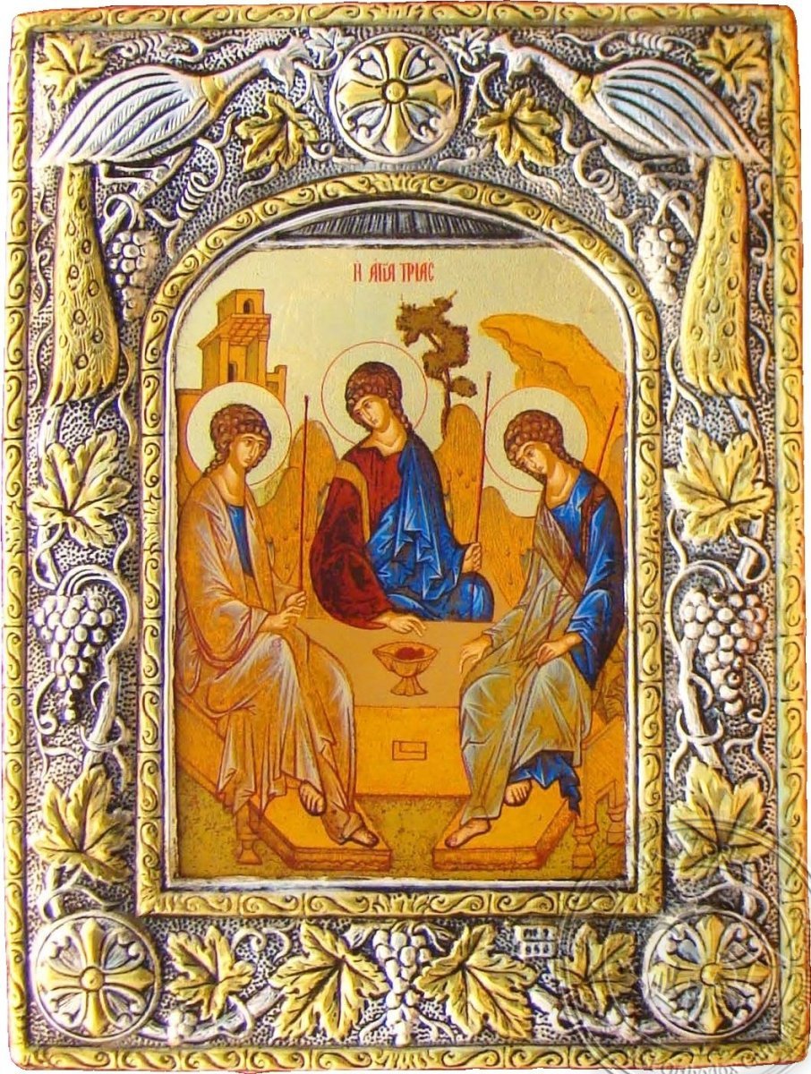 The Holy Trinity - Silver Gold Icon | OramaWorld.com