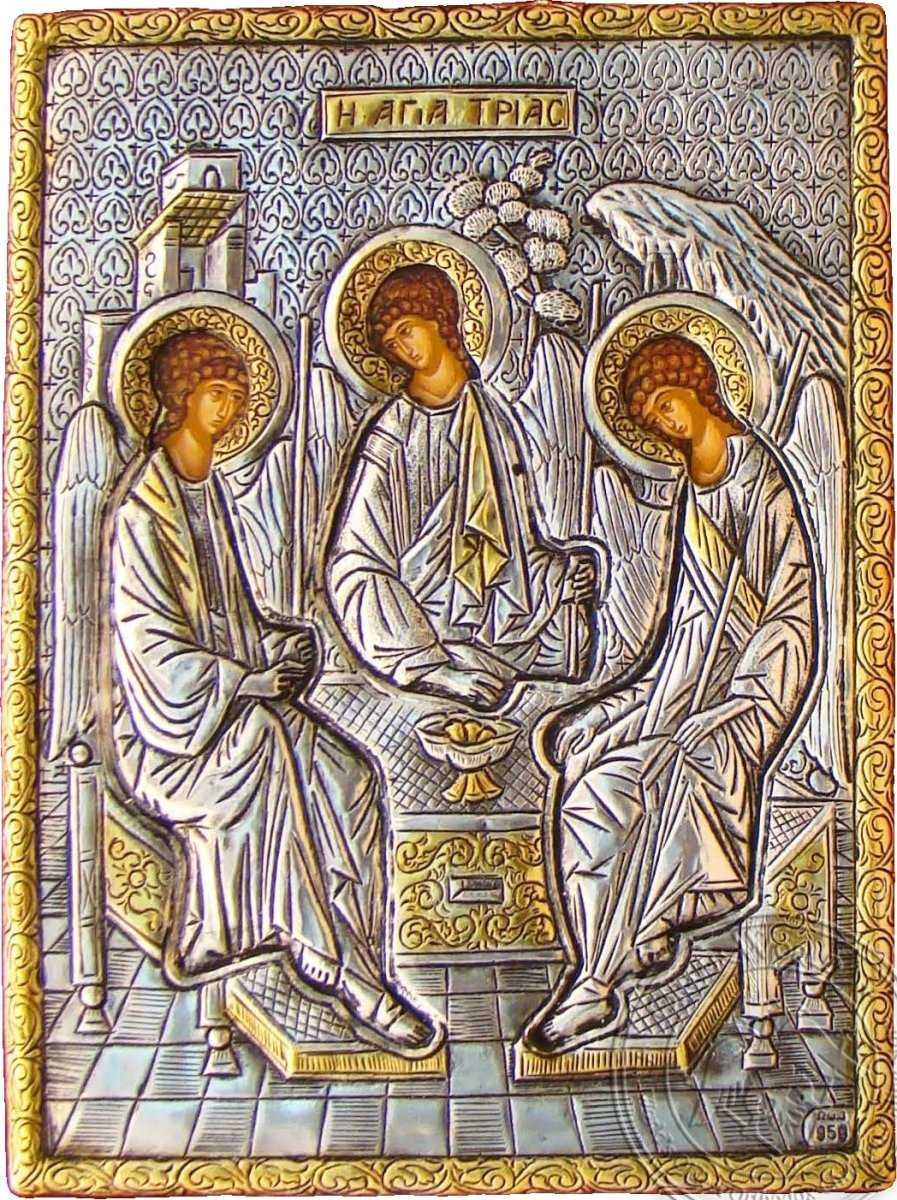 The Holy Trinity - Silver Gold Icon | OramaWorld.com