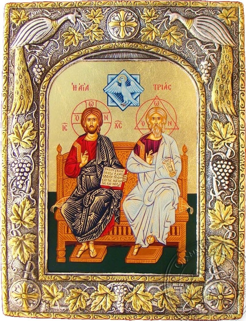 The Holy Trinity - Silver Gold Icon | OramaWorld.com