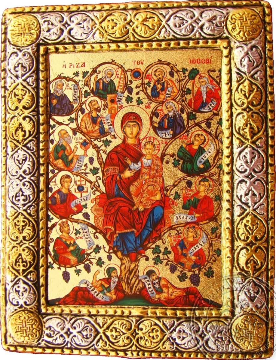 The Root of Jesse - Silver Gold Icon | OramaWorld.com