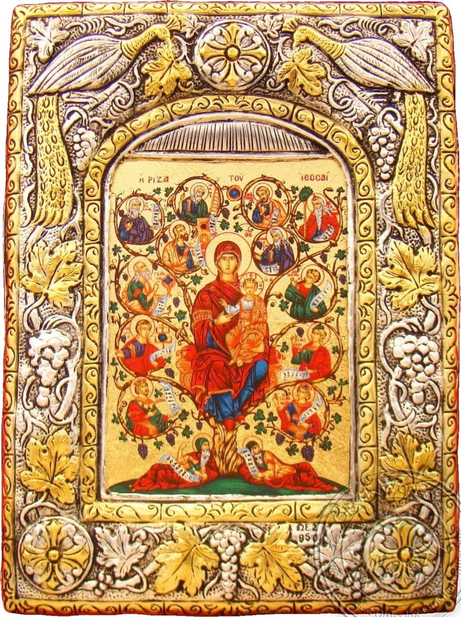 The Root of Jesse - Silver Gold Icon | OramaWorld.com