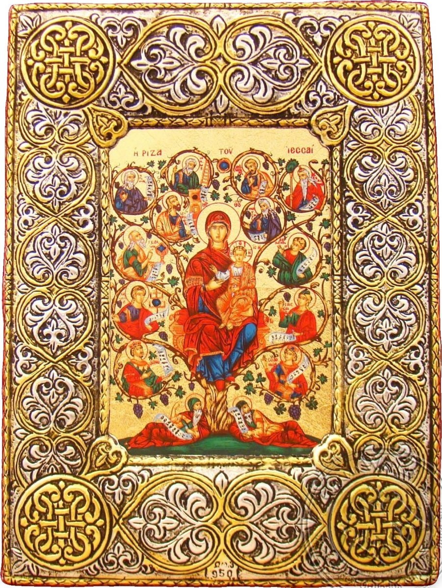 The Root of Jesse - Silver Gold Icon | OramaWorld.com