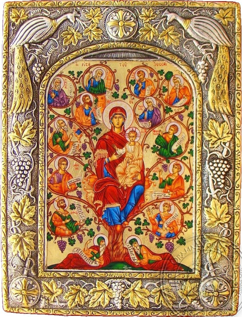 The Root of Jesse - Silver Gold Icon | OramaWorld.com