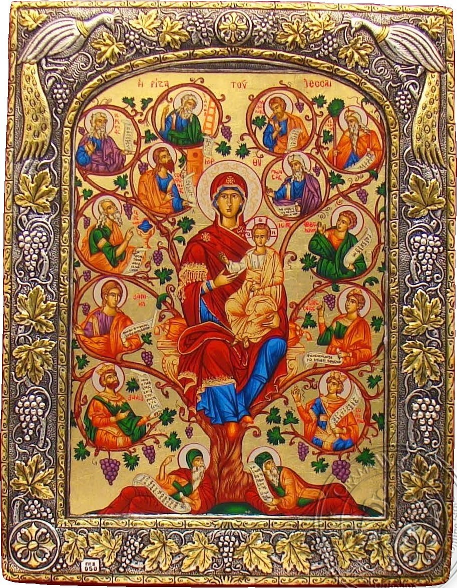 The Root of Jesse - Silver Gold Icon | OramaWorld.com